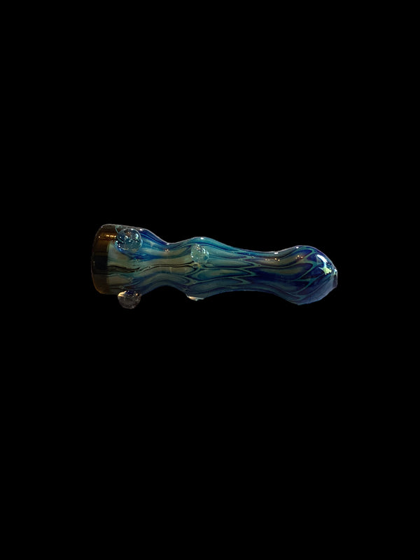 Blue Black Tip Wiggle Chillum - The Bomb Head Shop